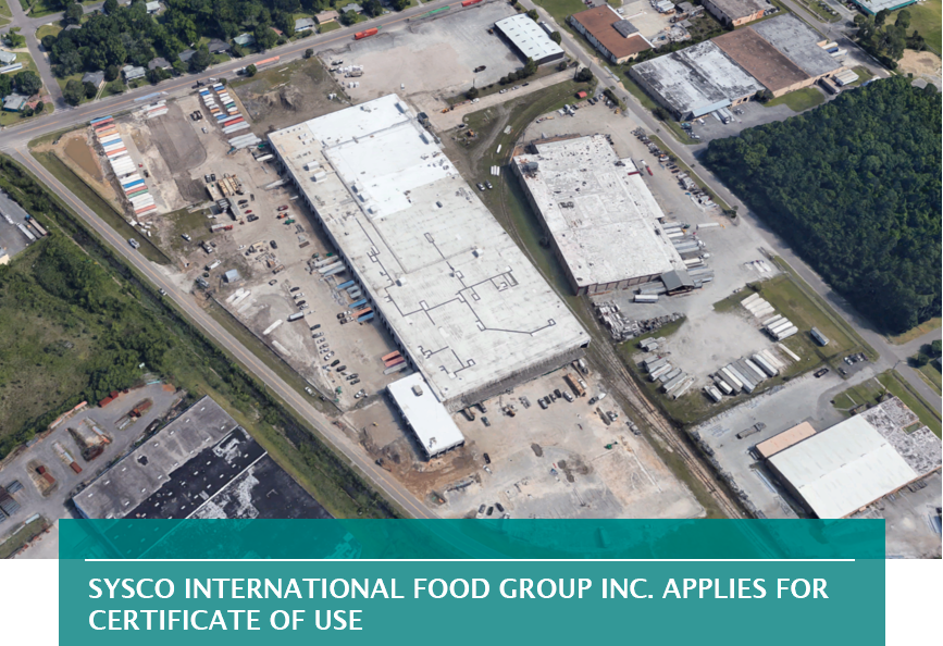 SYSCO INTERNATIONAL FOOD GROUP INC. APPLIES FOR CERTIFICATE OF USE ...
